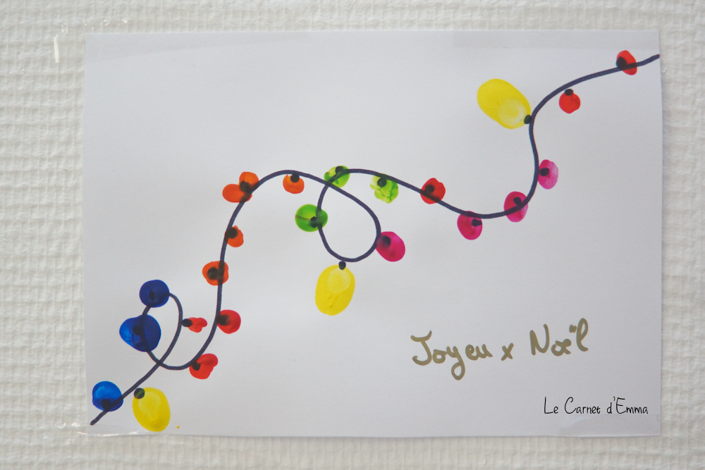 Jour 14 – Carte de vœux lumineuse - Le Carnet d'Emma