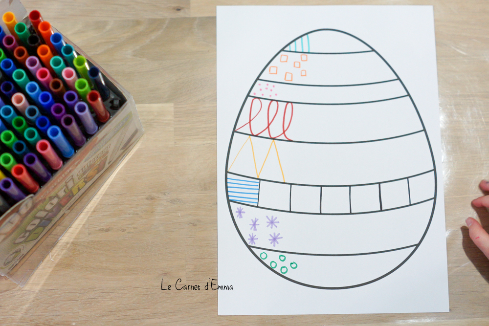 Un œuf de pâques pour faire du graphisme - Le Carnet d'Emma