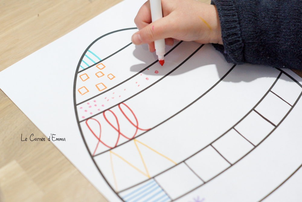 Un œuf de pâques pour faire du graphisme - Le Carnet d'Emma
