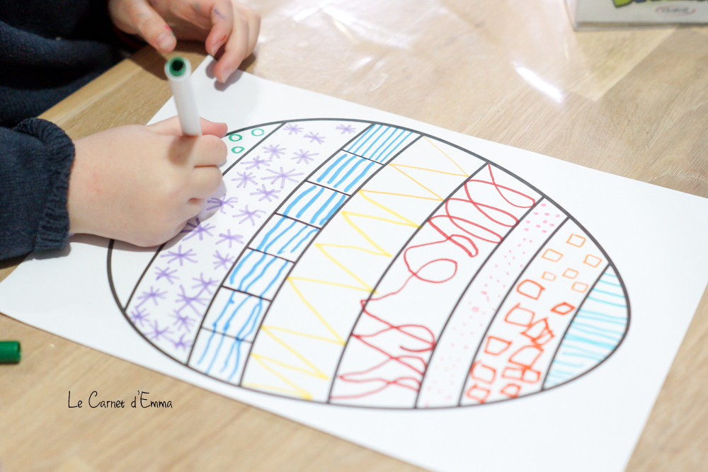 Un œuf de pâques pour faire du graphisme - Le Carnet d'Emma