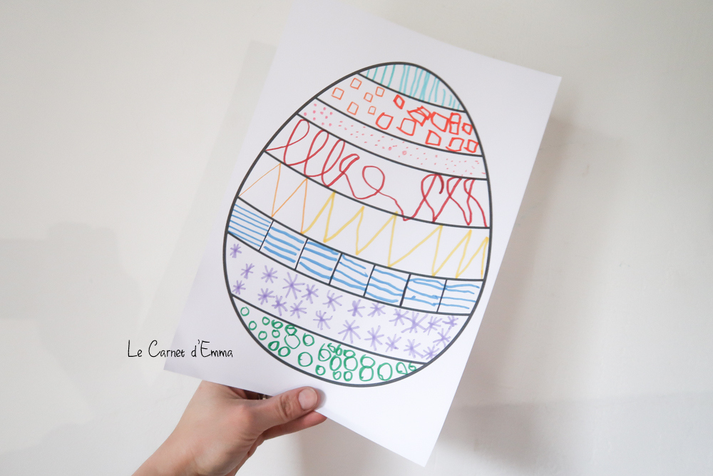 Un œuf de pâques pour faire du graphisme - Le Carnet d'Emma