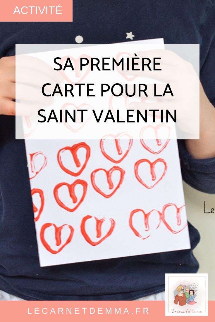 Sa première carte pour la Saint Valentin - Le Carnet d'Emma