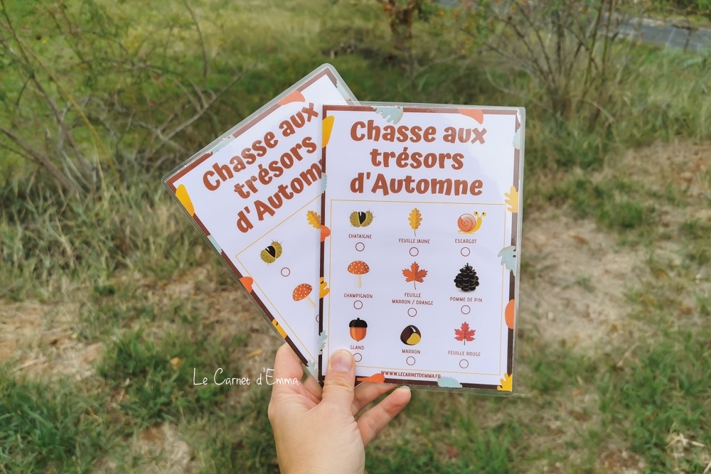 Une chasse aux trésors d'Automne pour les enfants - Le Carnet d'Emma