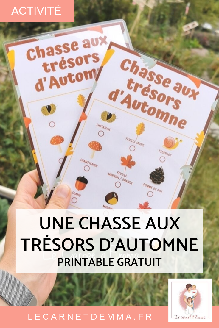 Une chasse aux trésors d'Automne pour les enfants - Le Carnet d'Emma