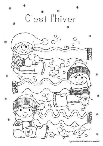 15 coloriages d'hiver à imprimer - Le Carnet d'Emma