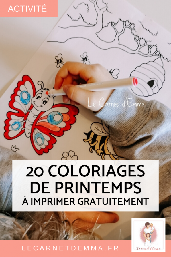 20 coloriages sur le Printemps à imprimer - Le Carnet d'Emma
