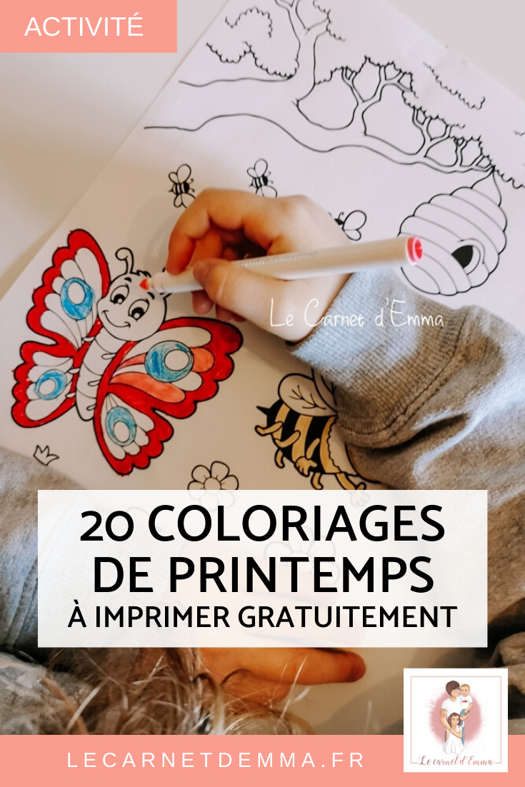 20 coloriages sur le Printemps à imprimer - Le Carnet d'Emma