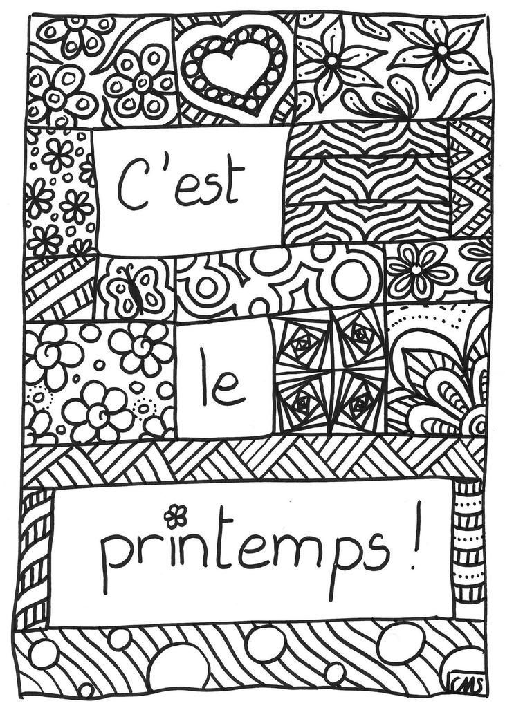 20 coloriages sur le Printemps à imprimer - Le Carnet d'Emma