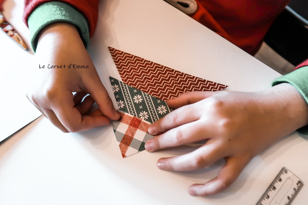 Un sapin de noël en collage-découpage pour une carte de Voeux - Le ...