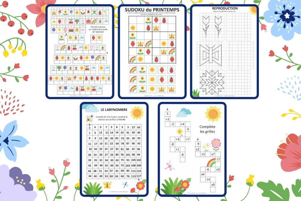 Des petits Cahiers d'activités gratuit pour les enfants - Le Carnet d'Emma