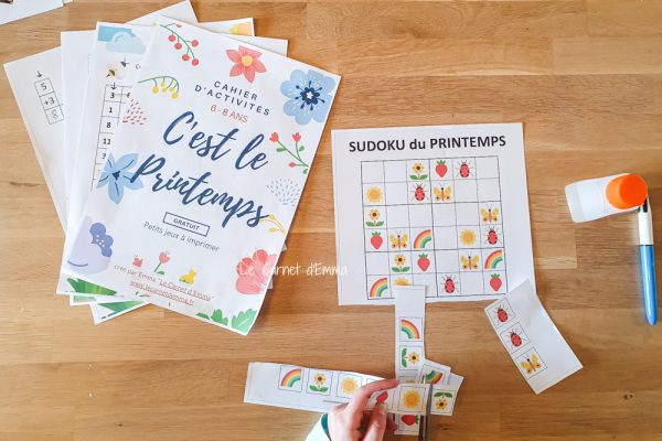 Des petits Cahiers d'activités gratuit pour les enfants - Le Carnet d'Emma