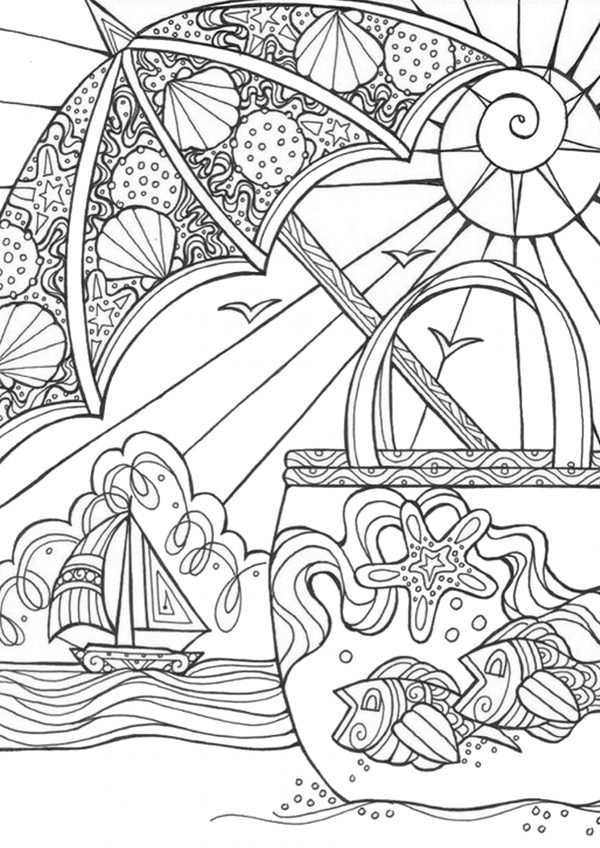 21 coloriages sur le thème de l'été - Le Carnet d'Emma