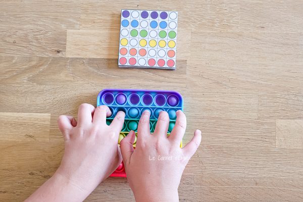 6 fiches à imprimer pour jouer avec les Pop It - Le Carnet d'Emma