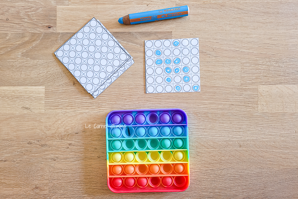 6 fiches à imprimer pour jouer avec les Pop It - Le Carnet d'Emma