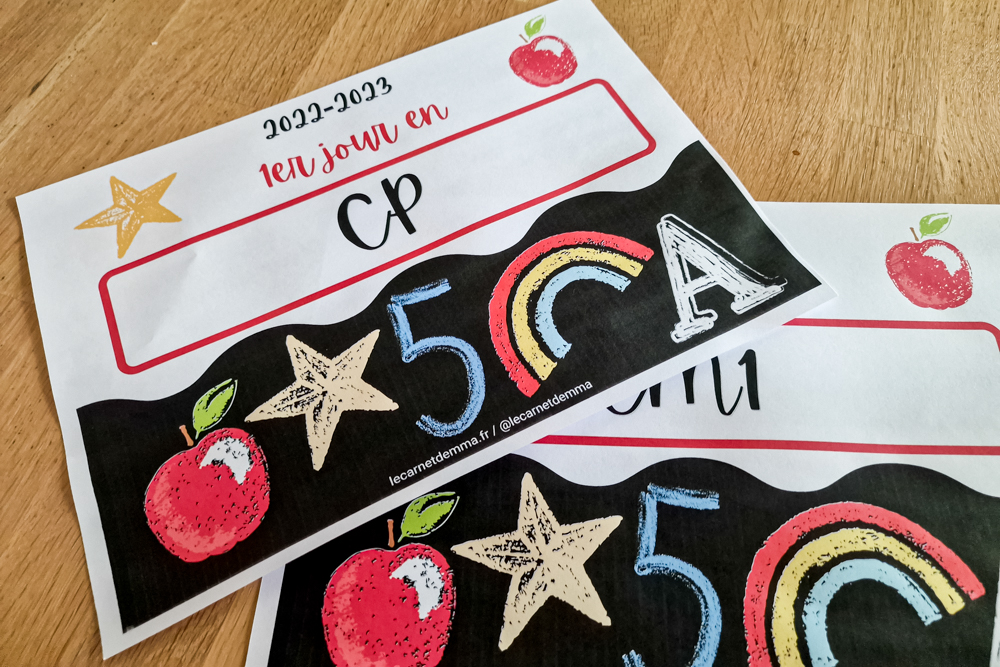 Affiches pour la rentrée scolaire 2022-2023 - Le Carnet d'Emma