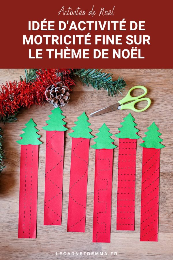 Une activité de motricité fine sur le thème de Noël