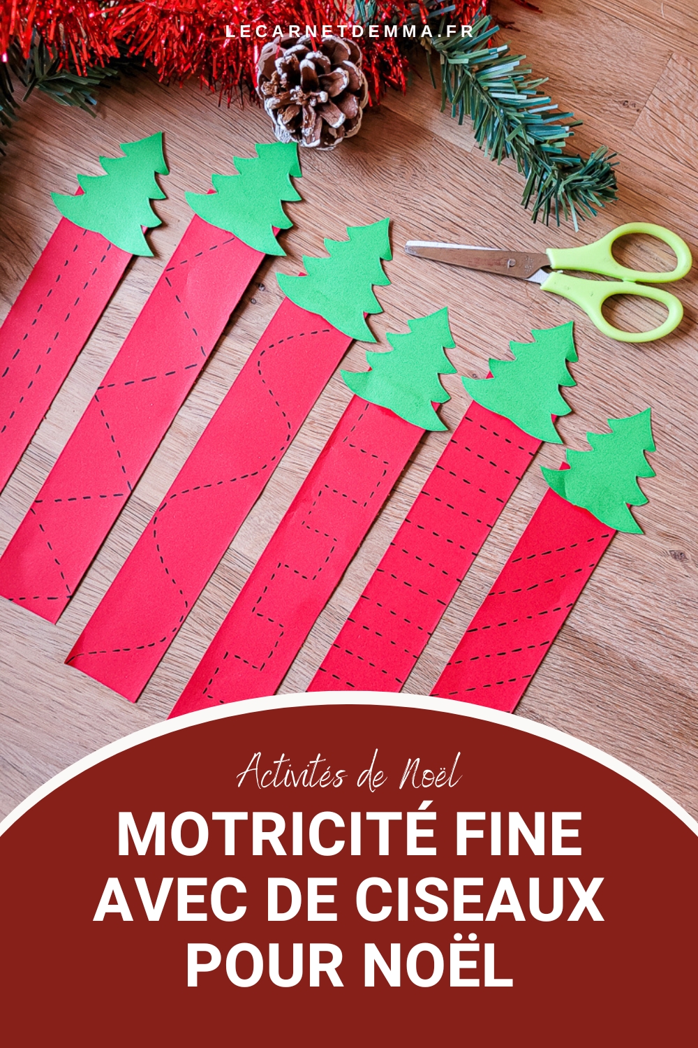 Une activité de motricité fine sur le thème de Noël