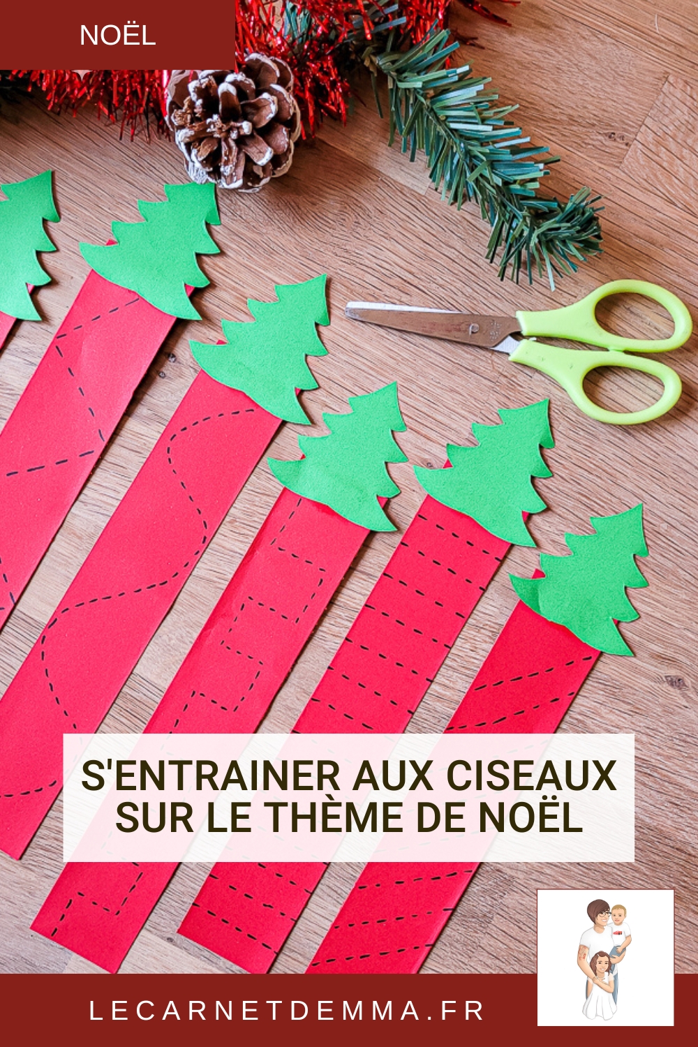Une activité de motricité fine sur le thème de Noël