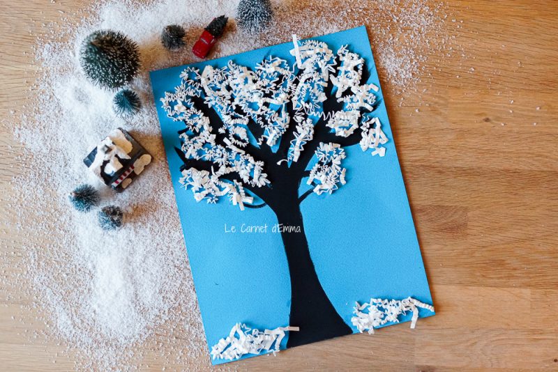 Notre arbre aux couleurs de l'hiver - Le Carnet d'Emma