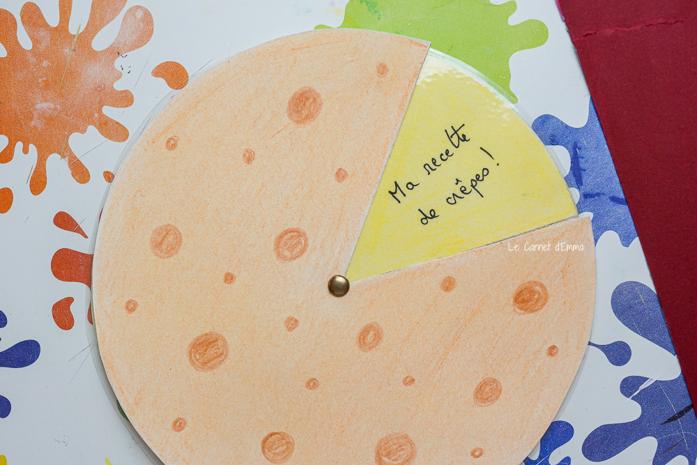 Un disque avec la recette de crêpe pour la Chandeleur.