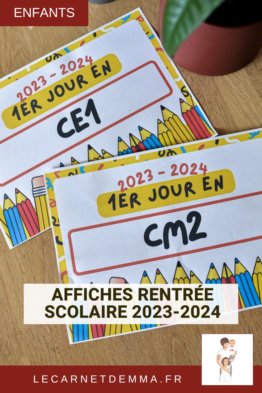 Affiches pour la rentrée scolaire 2023-2024 - Le Carnet d'Emma