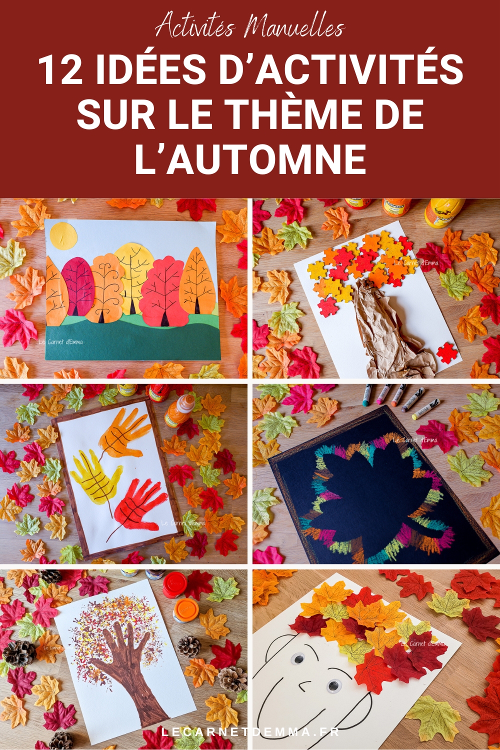 12 idées d'activités manuelles autour de l'Automne - Le Carnet d'Emma