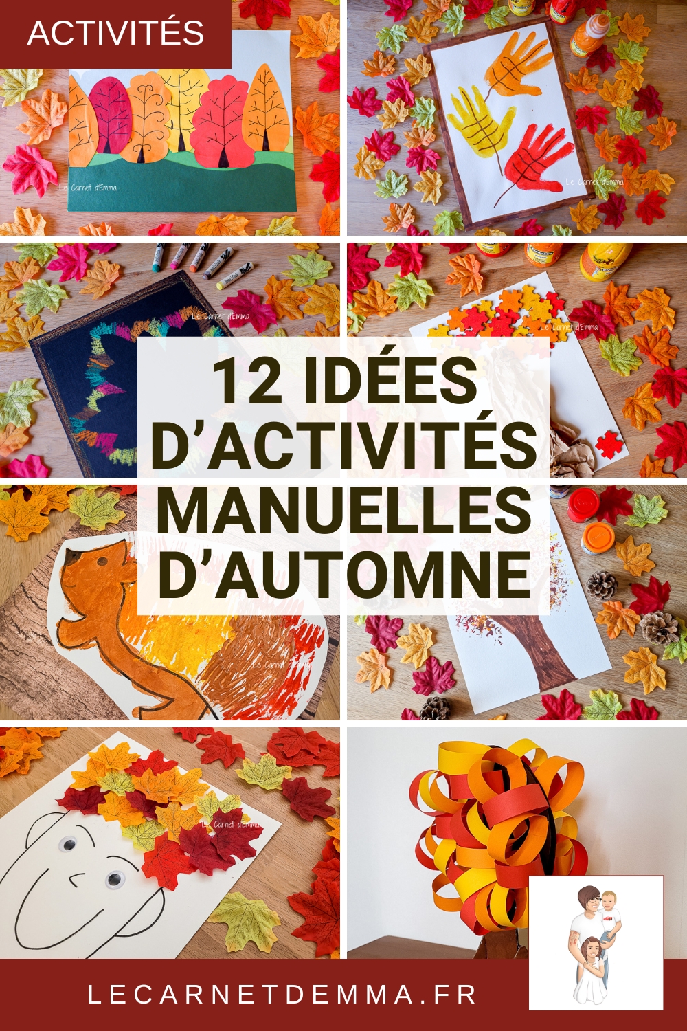 12 idées d'activités manuelles autour de l'Automne - Le Carnet d'Emma