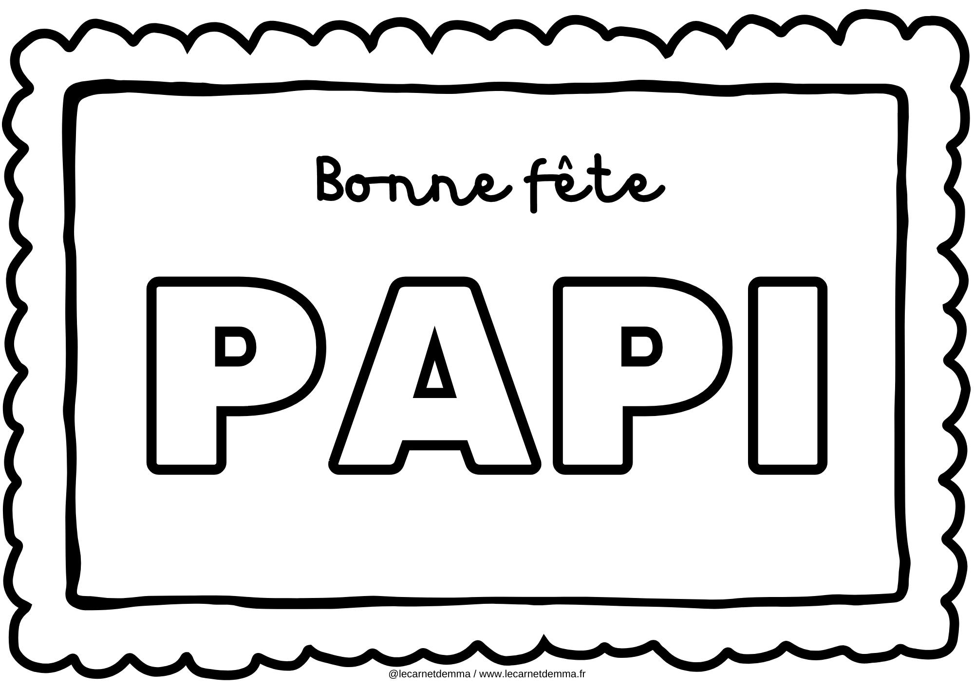 10 coloriages à imprimer pour la Fête des Grands Pères - Le Carnet d'Emma