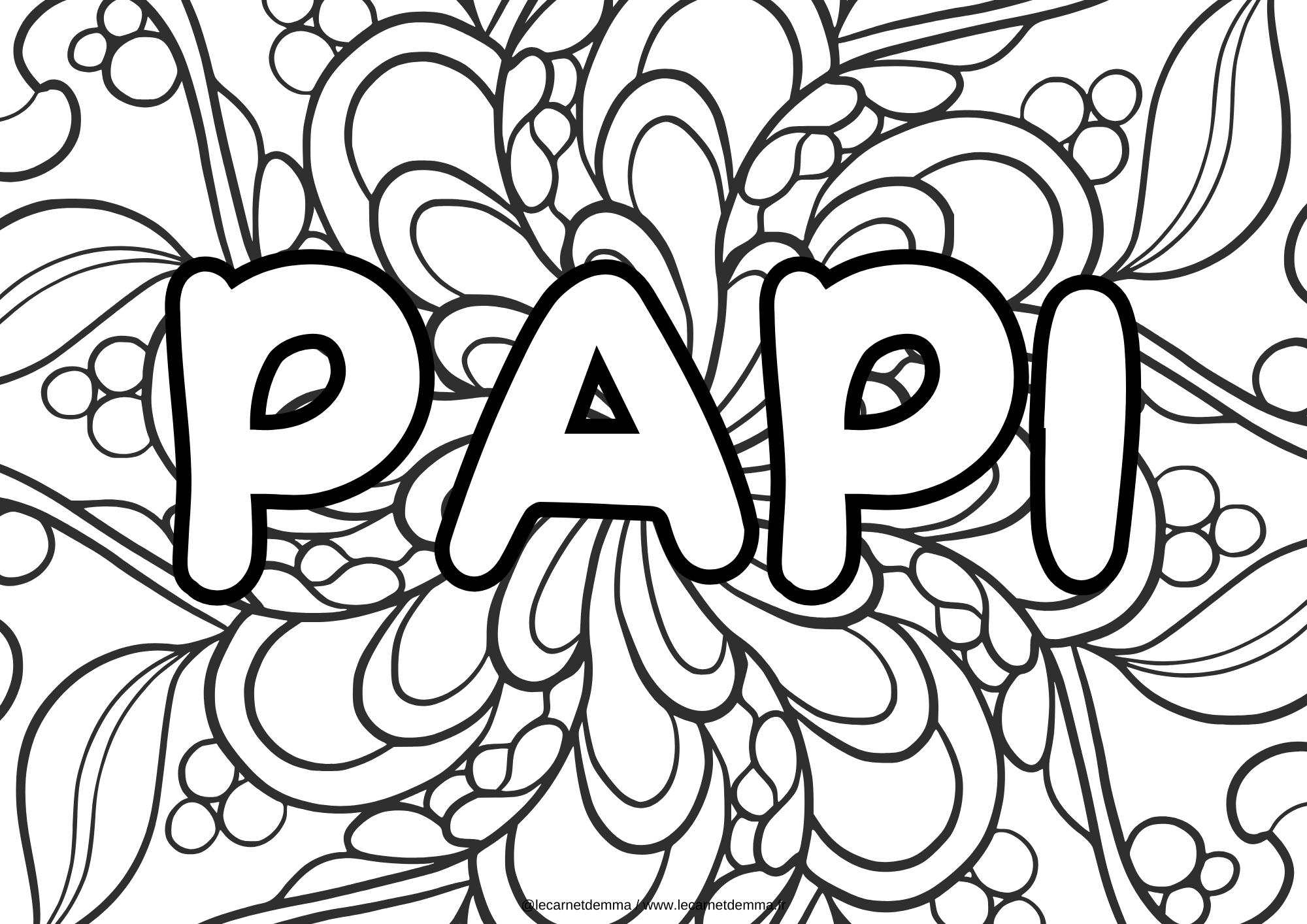 10 coloriages à imprimer pour la Fête des Grands Pères - Le Carnet d'Emma