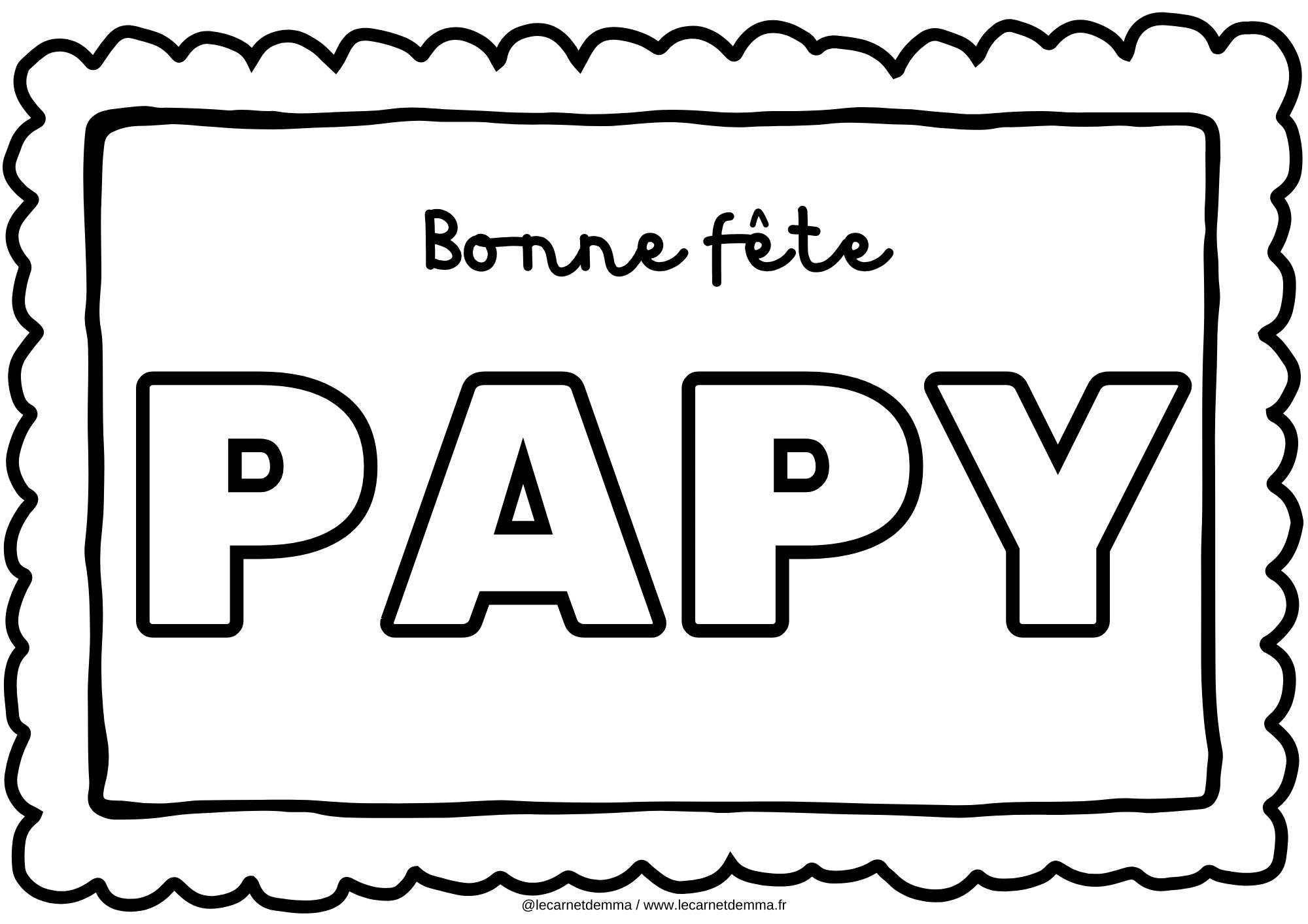 10 coloriages à imprimer pour la Fête des Grands Pères - Le Carnet d'Emma