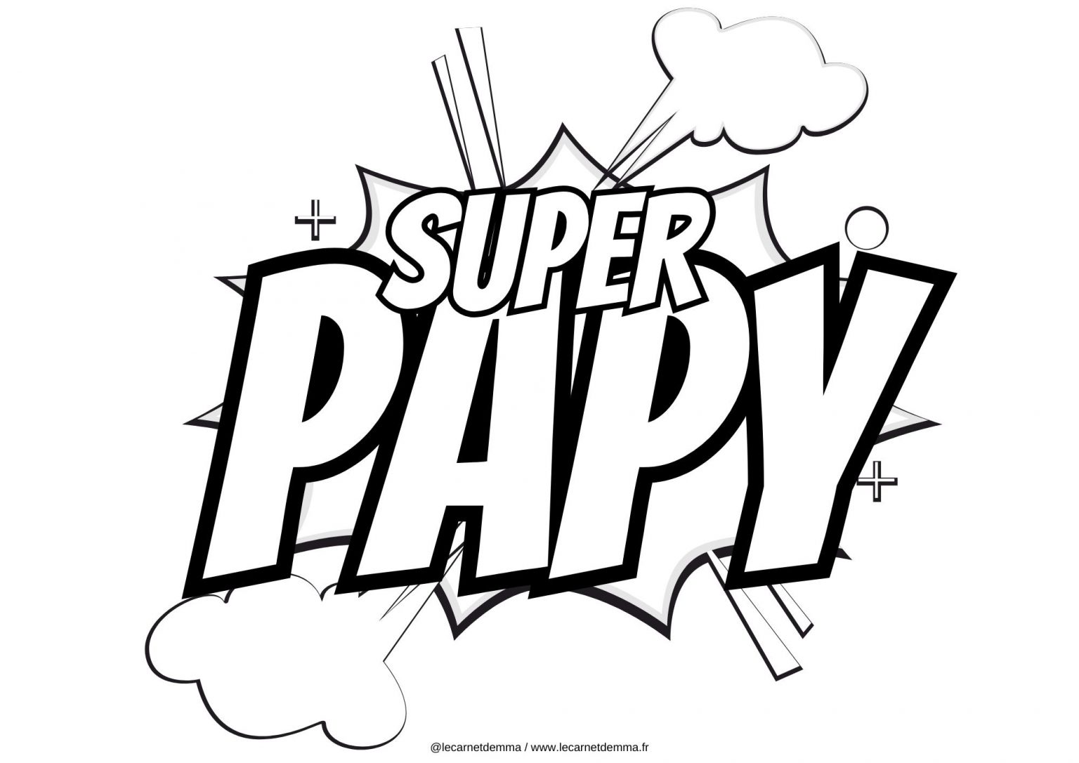 10 coloriages à imprimer pour la Fête des Grands Pères - Le Carnet d'Emma