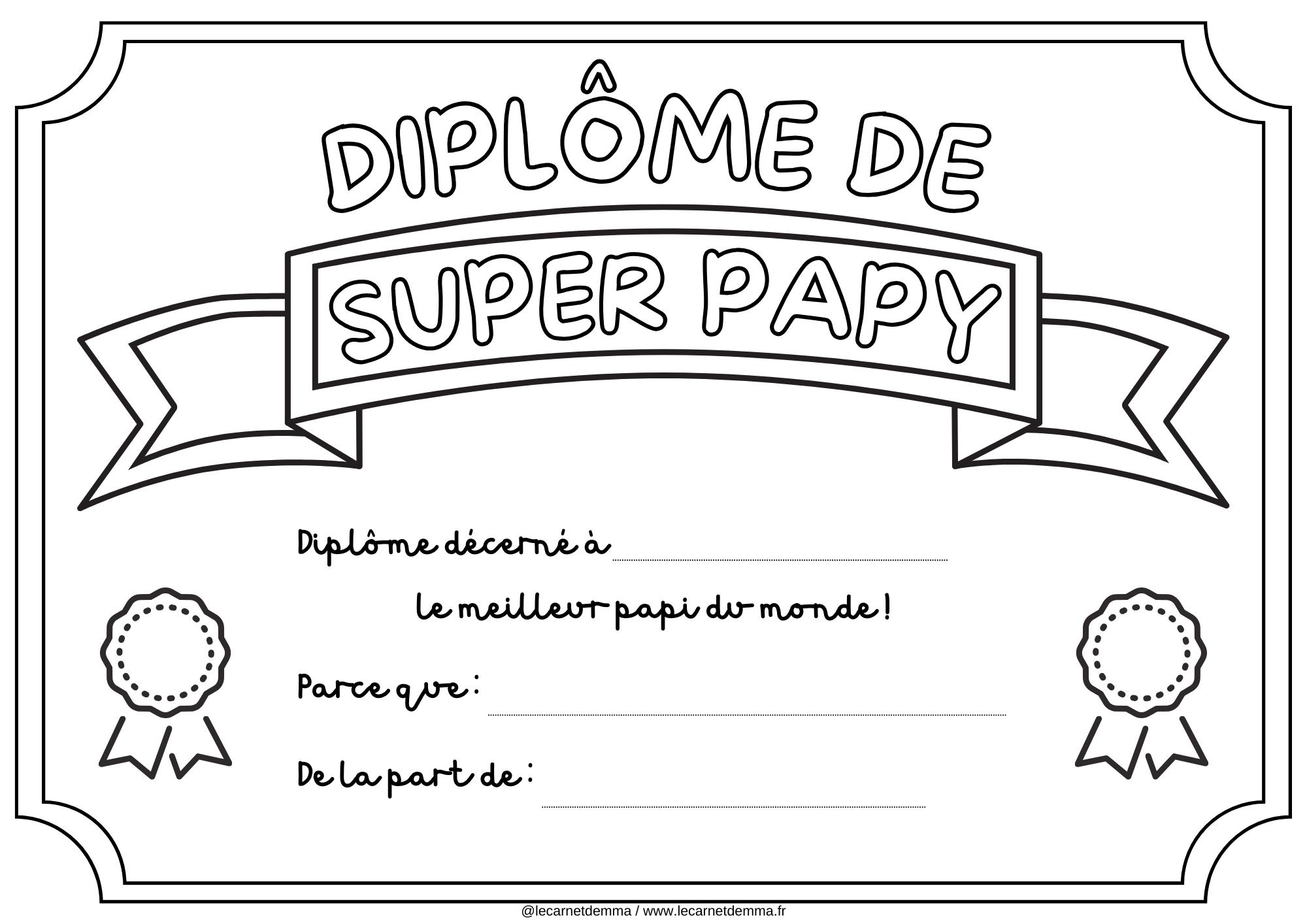 10 coloriages à imprimer pour la Fête des Grands Pères - Le Carnet d'Emma