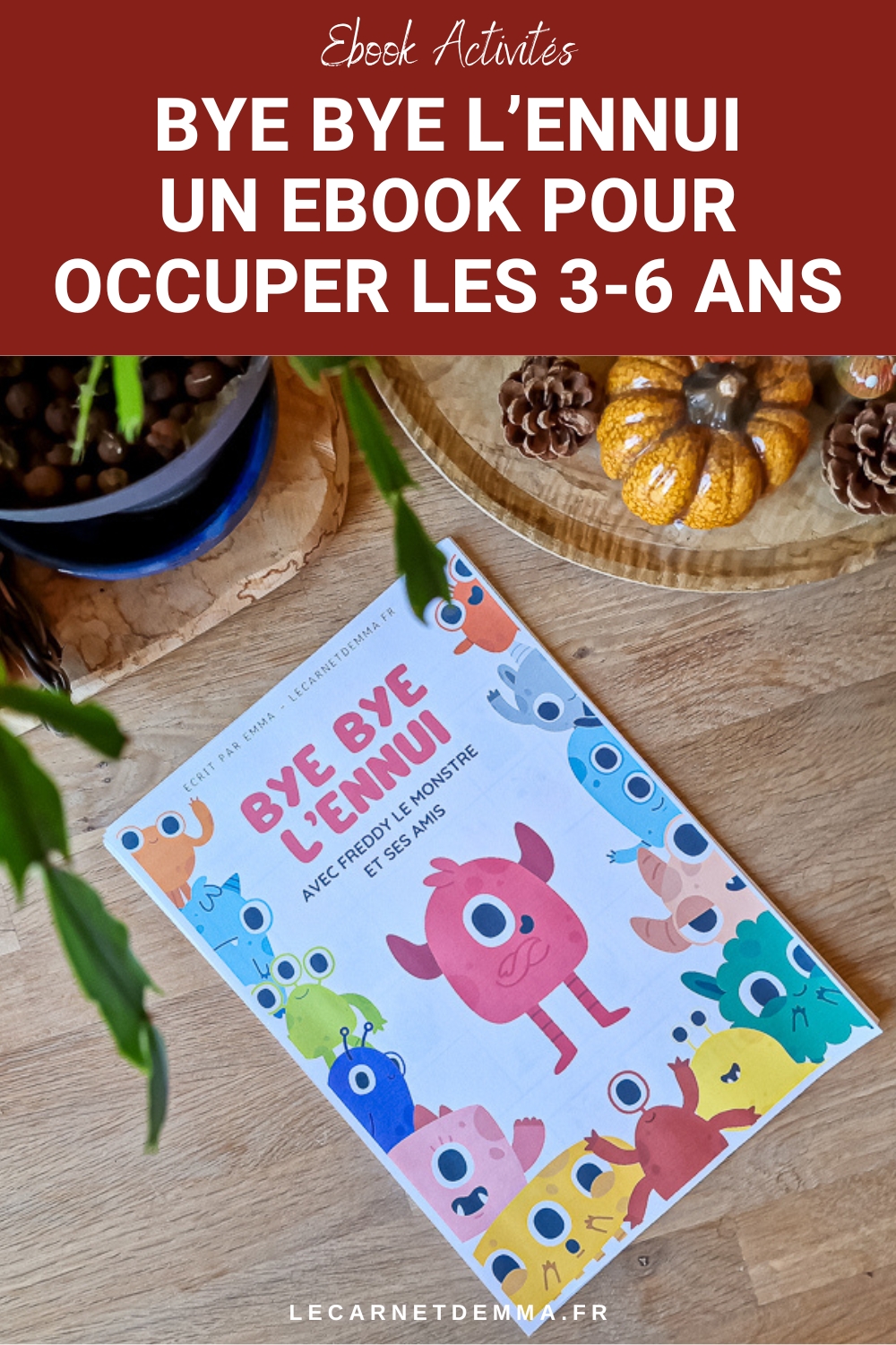 Bye Bye l'ennui - Un ebook pour occuper les 3-6 ans - Le Carnet d'Emma