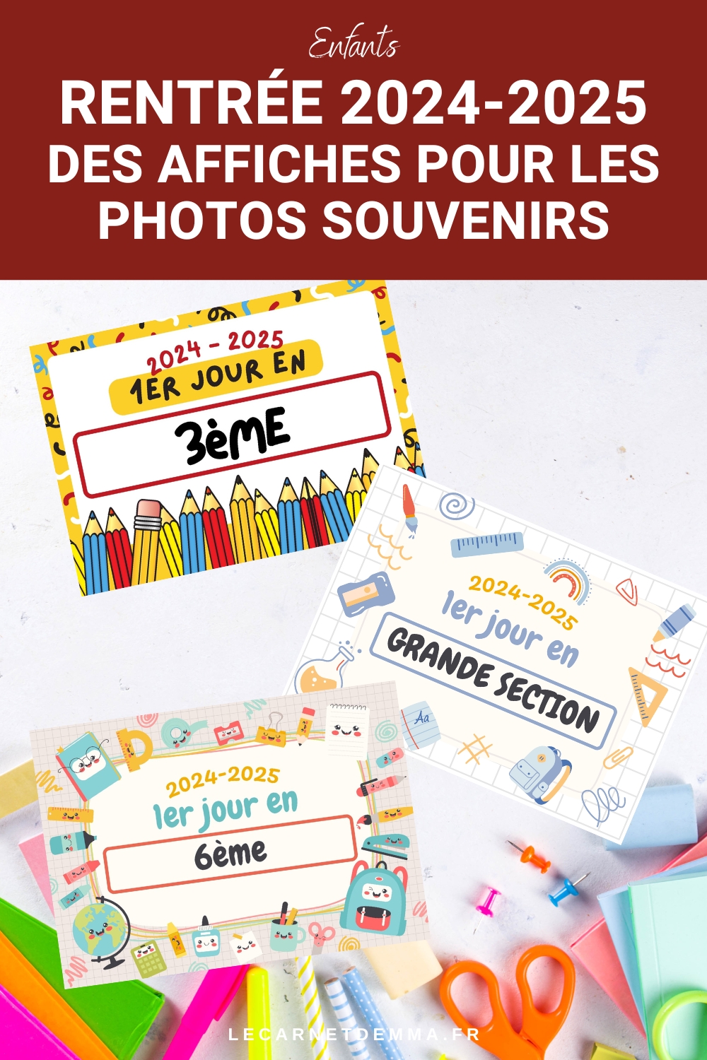 Les affiches 2024-2025 pour la rentrée scolaire - Le Carnet d'Emma