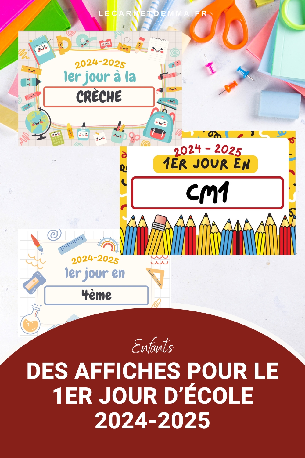 Les affiches 2024-2025 pour la rentrée scolaire - Le Carnet d'Emma