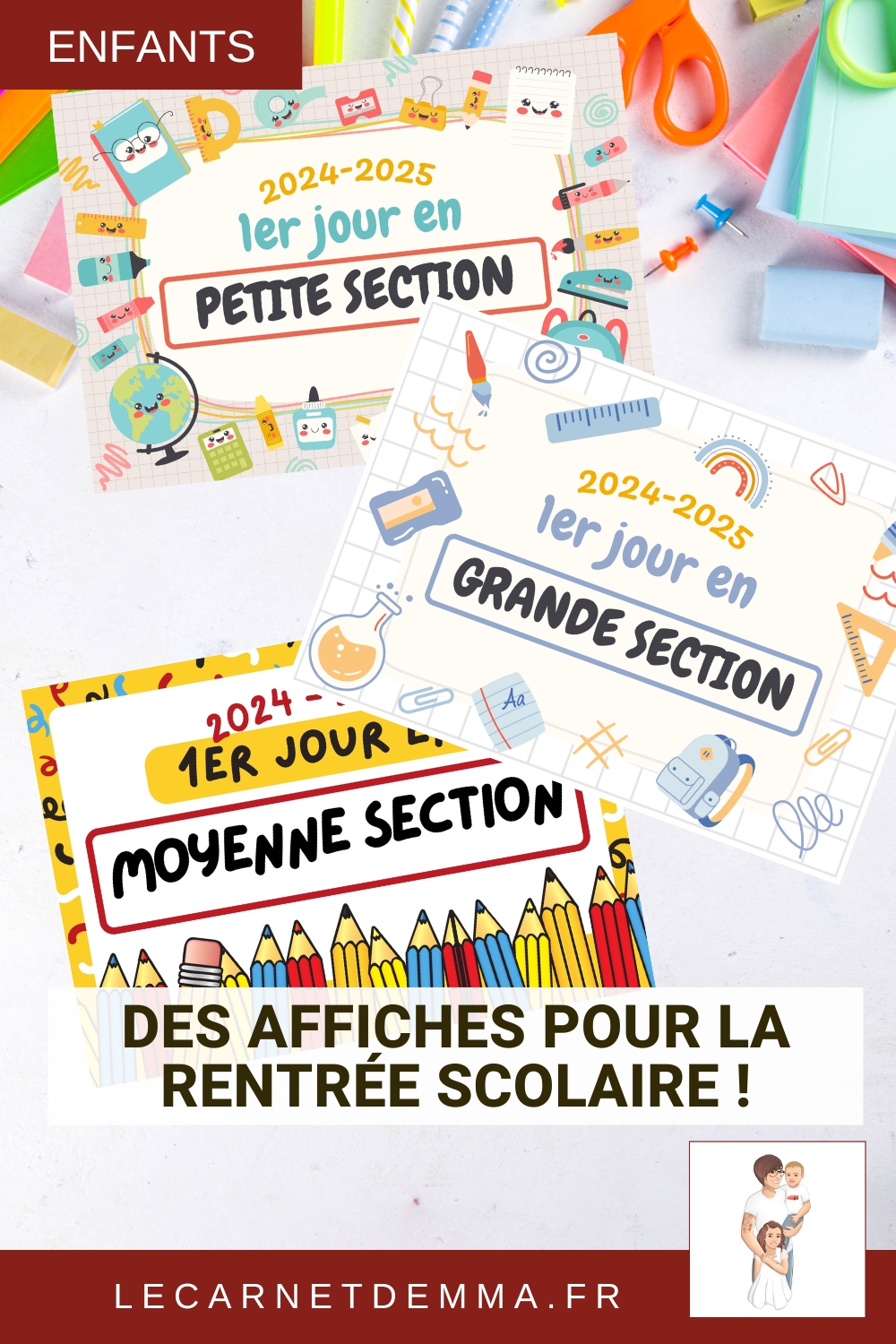 Les affiches 2024-2025 pour la rentrée scolaire - Le Carnet d'Emma
