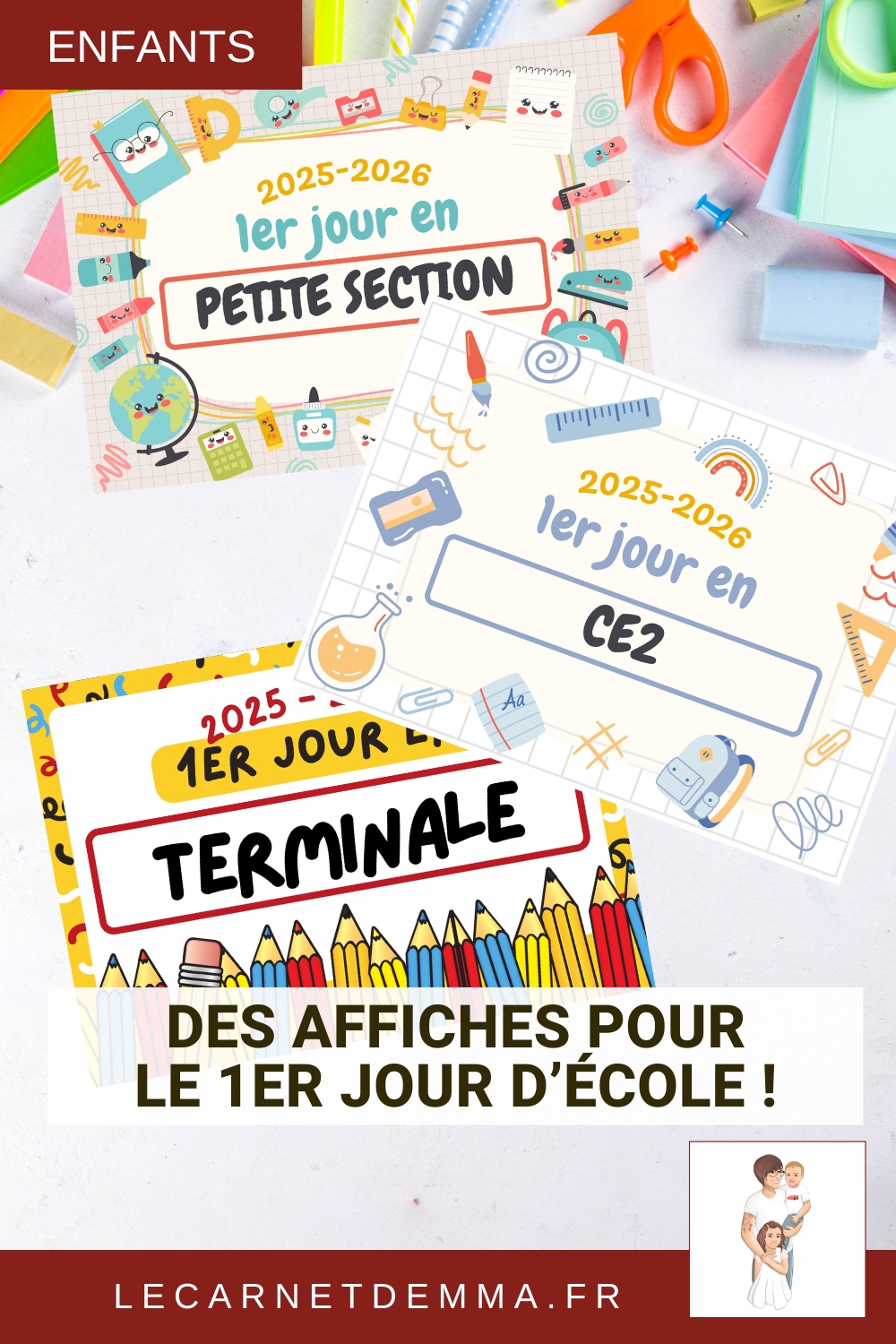 Les affiches 2025-2026 pour la rentrée scolaire - Le Carnet d'Emma