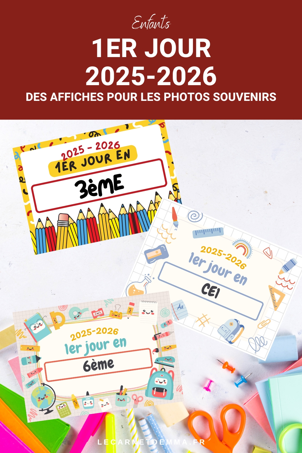 Les affiches 2025-2026 pour la rentrée scolaire - Le Carnet d'Emma
